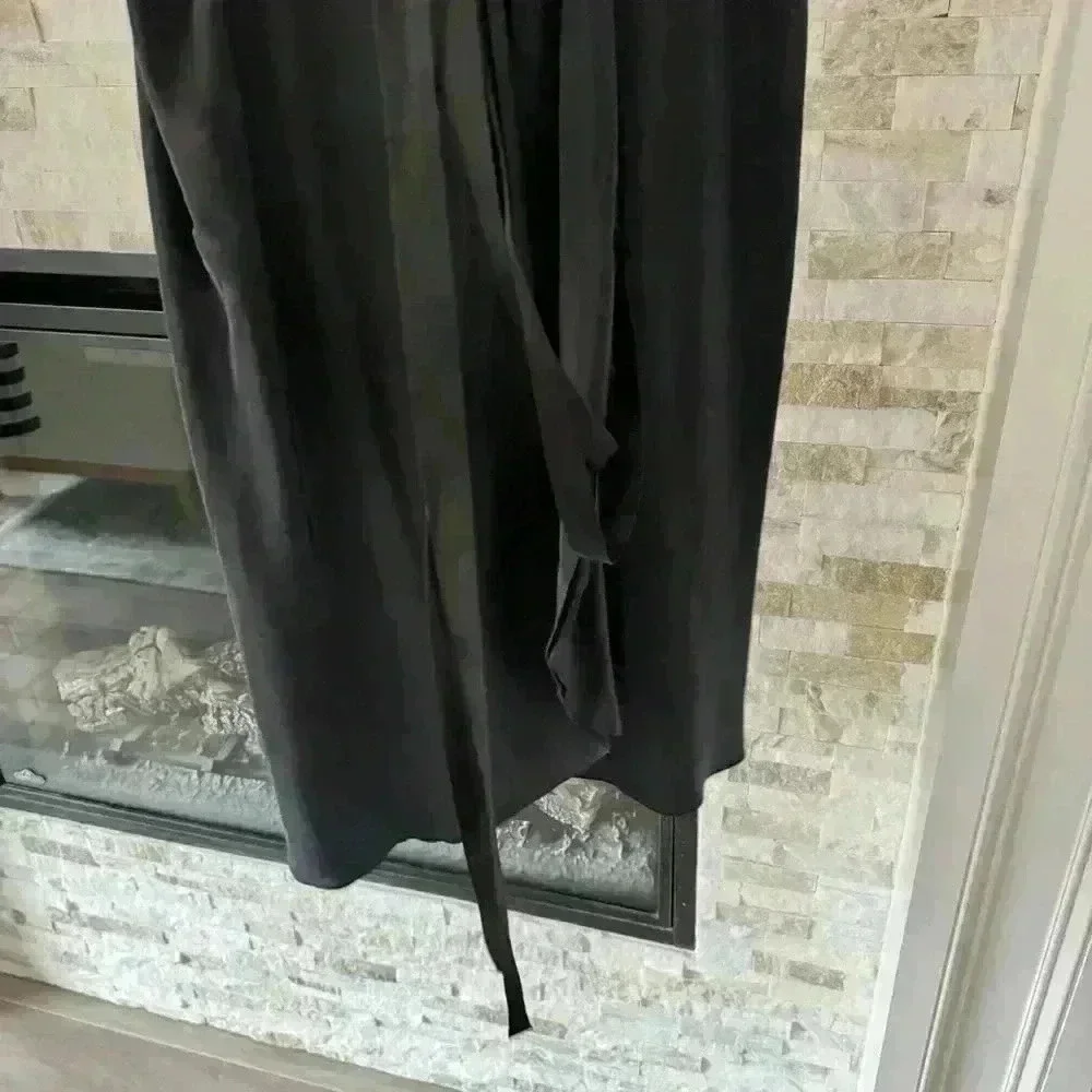 Wayne Cooper | Dresses | Wayne Cooper Silk Black Wrap Dress | Poshmark